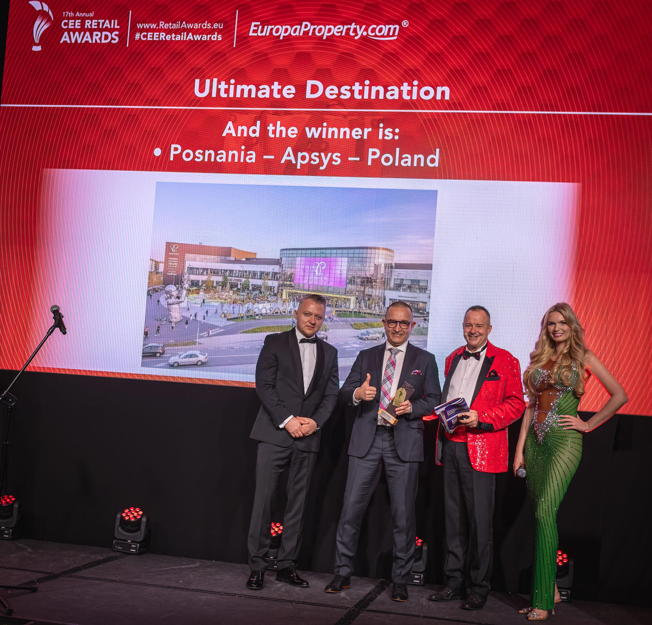 Posnania z trzema prestiżowymi nagrodami na CEE Retail Awards 2024 - Apsys Polska
